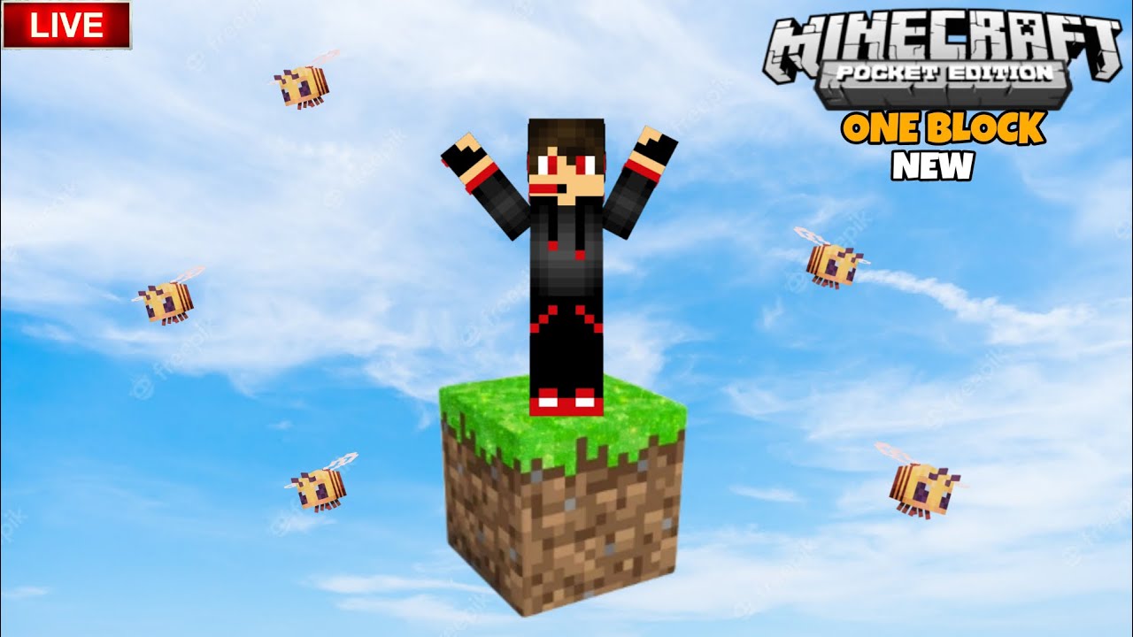 Minecraft live:one block public smp😊#live #minecraftlive - YouTube