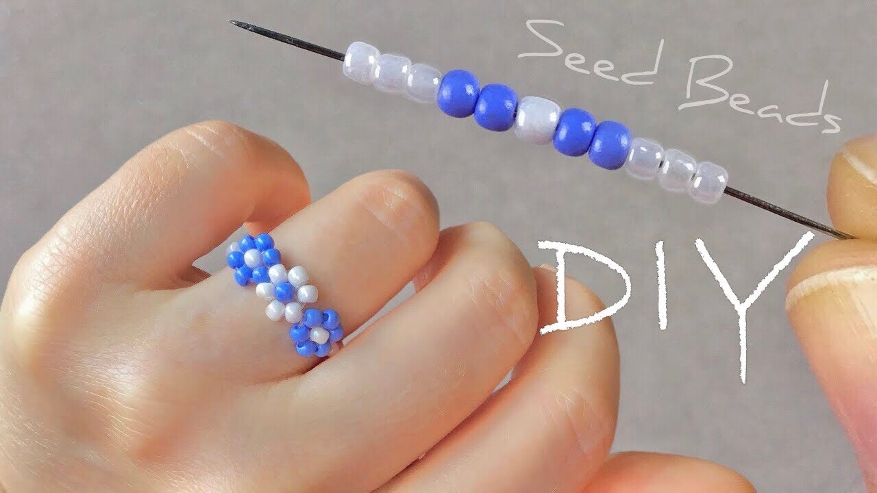 Daisy Chain Ring Tutorial: Daisy Chain Beaded Ring - YouTube