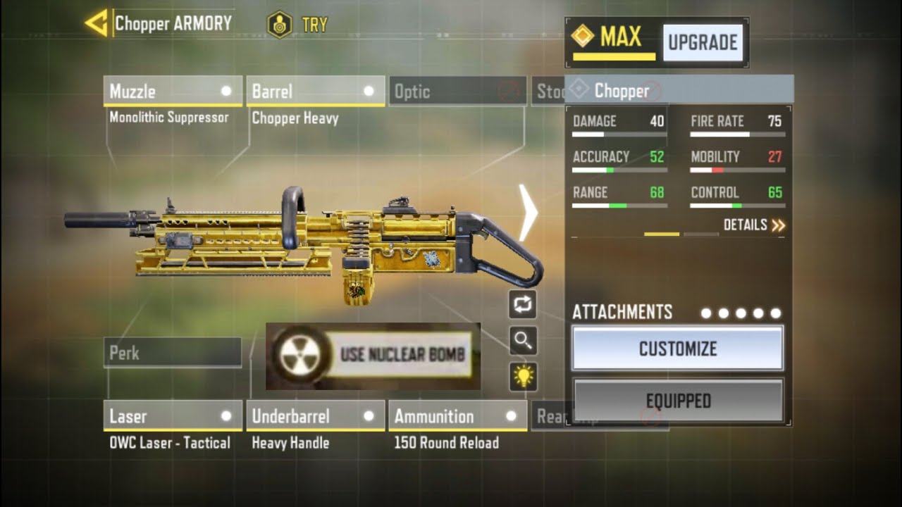 S13/Chopper attachment and Gameplay/Call of Duty Mobile - YouTube