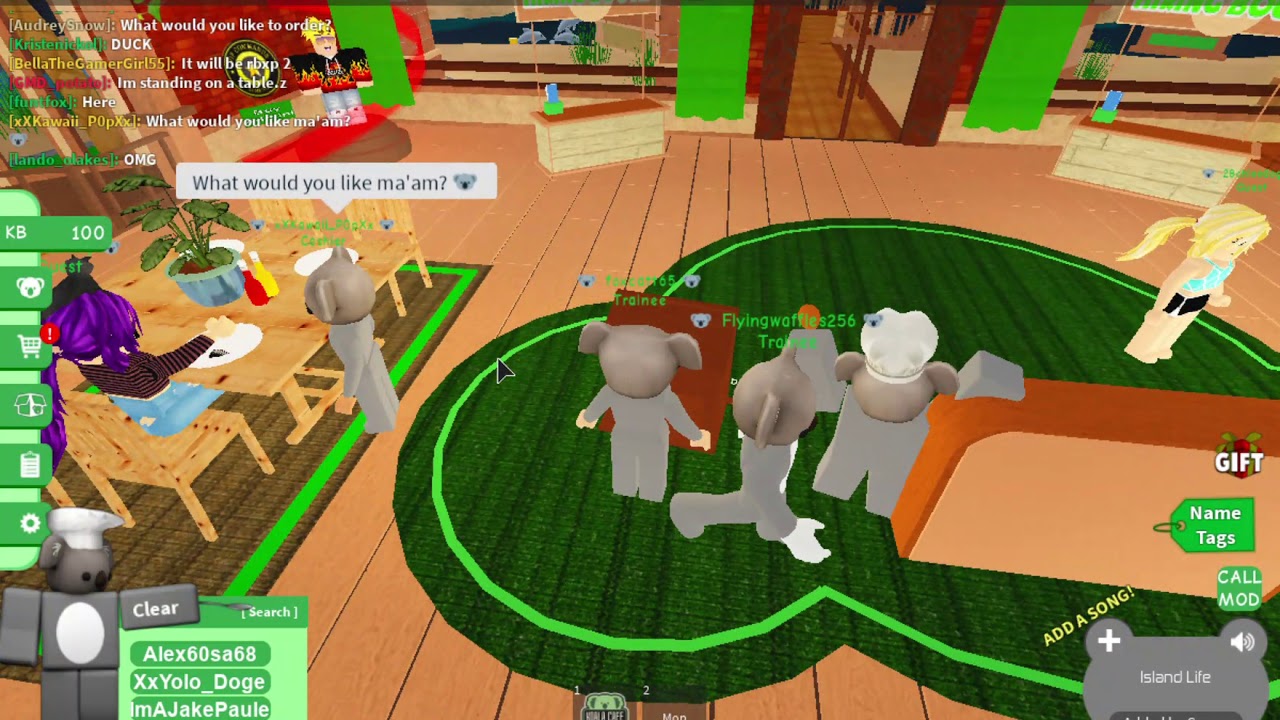 Roblox koala cafe - YouTube