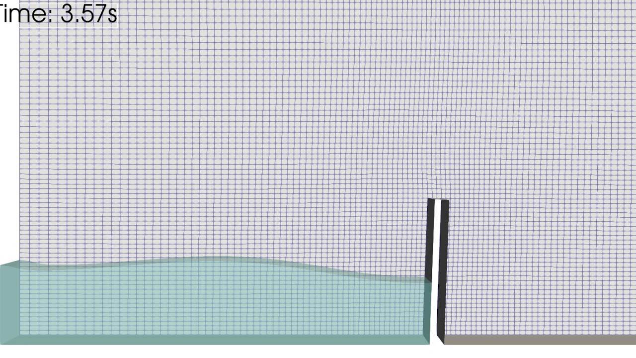 FSI coupling using OpenFOAM and preCICE for a free surface flow - YouTube