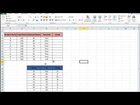 How to Use IF function in Excel. Grading using Excel IF Formula - YouTube
