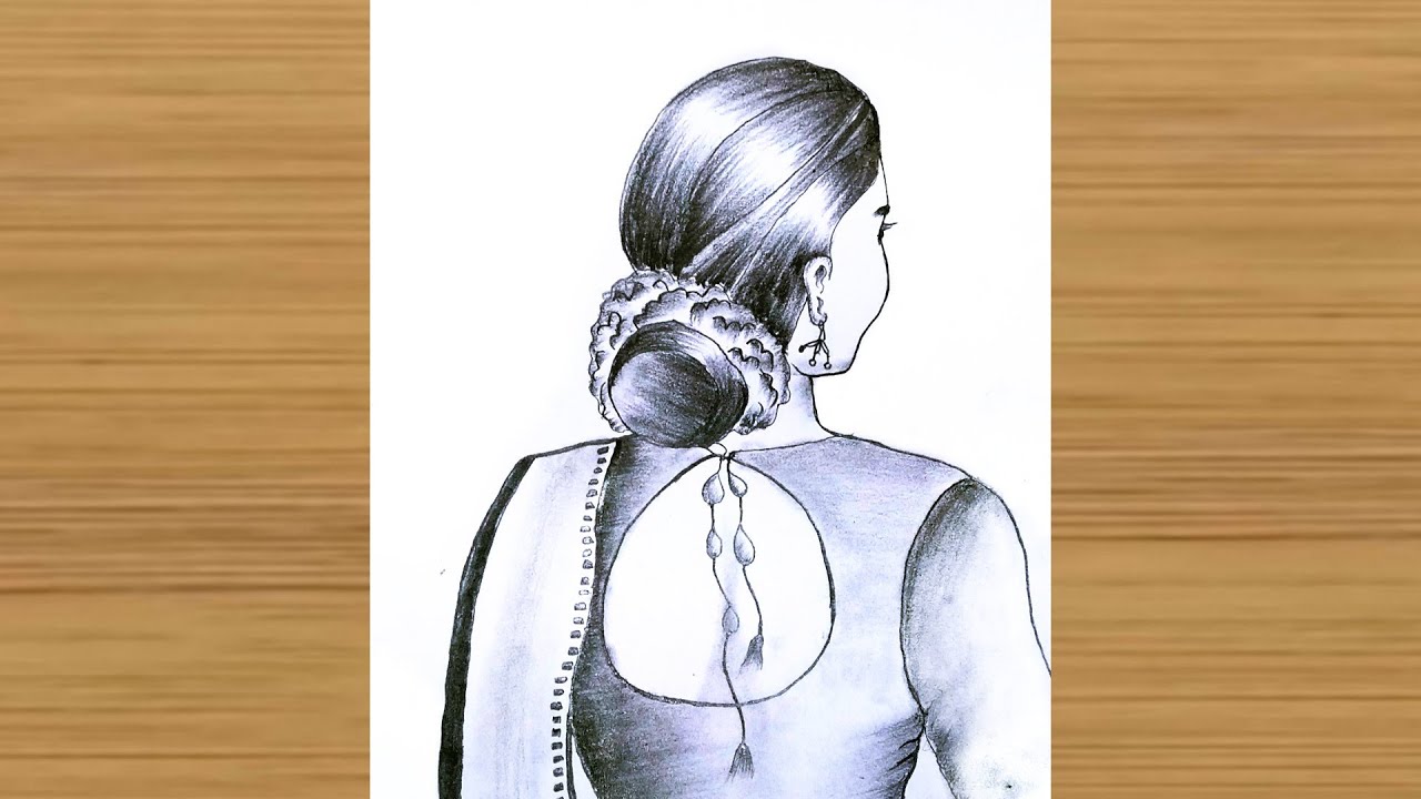 How to draw a Beautiful women with side view - pencil sketch // Girl ...