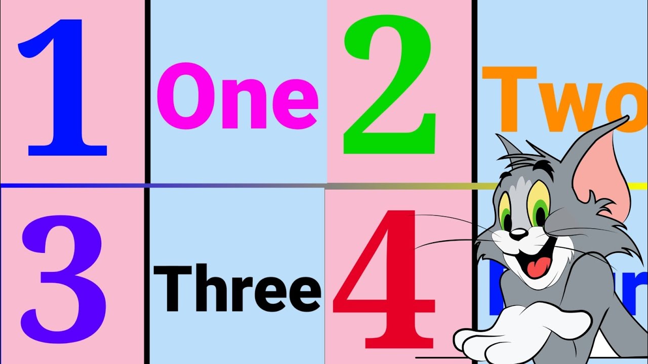One Two Three Four Five Six Seven Eight Nine Ten with spelling Number ...