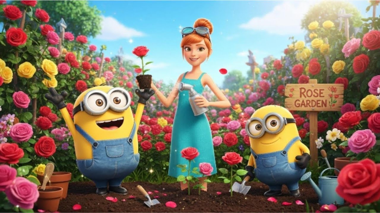 Minions Gardening Day!🌸🌷Lucy & Minions Create a Flower Garden | Funny ...