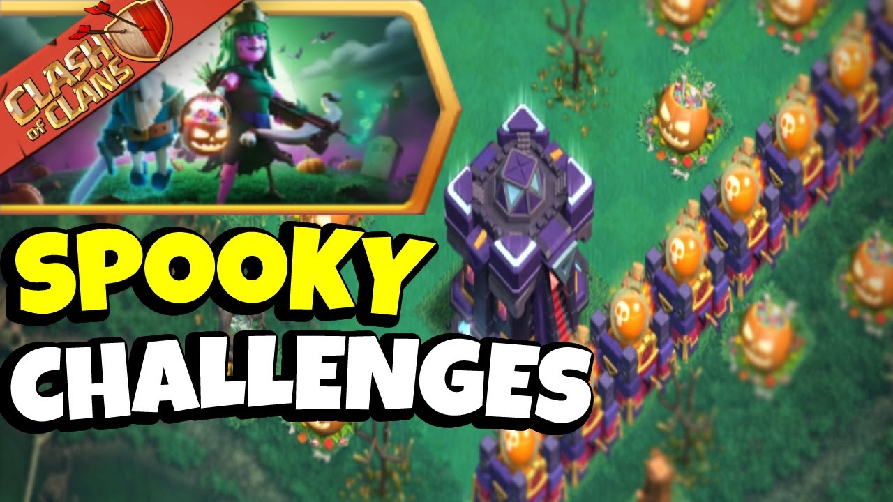 Easily 3 Star The Spooky Challenges! (Clash Of Clans) - YouTube