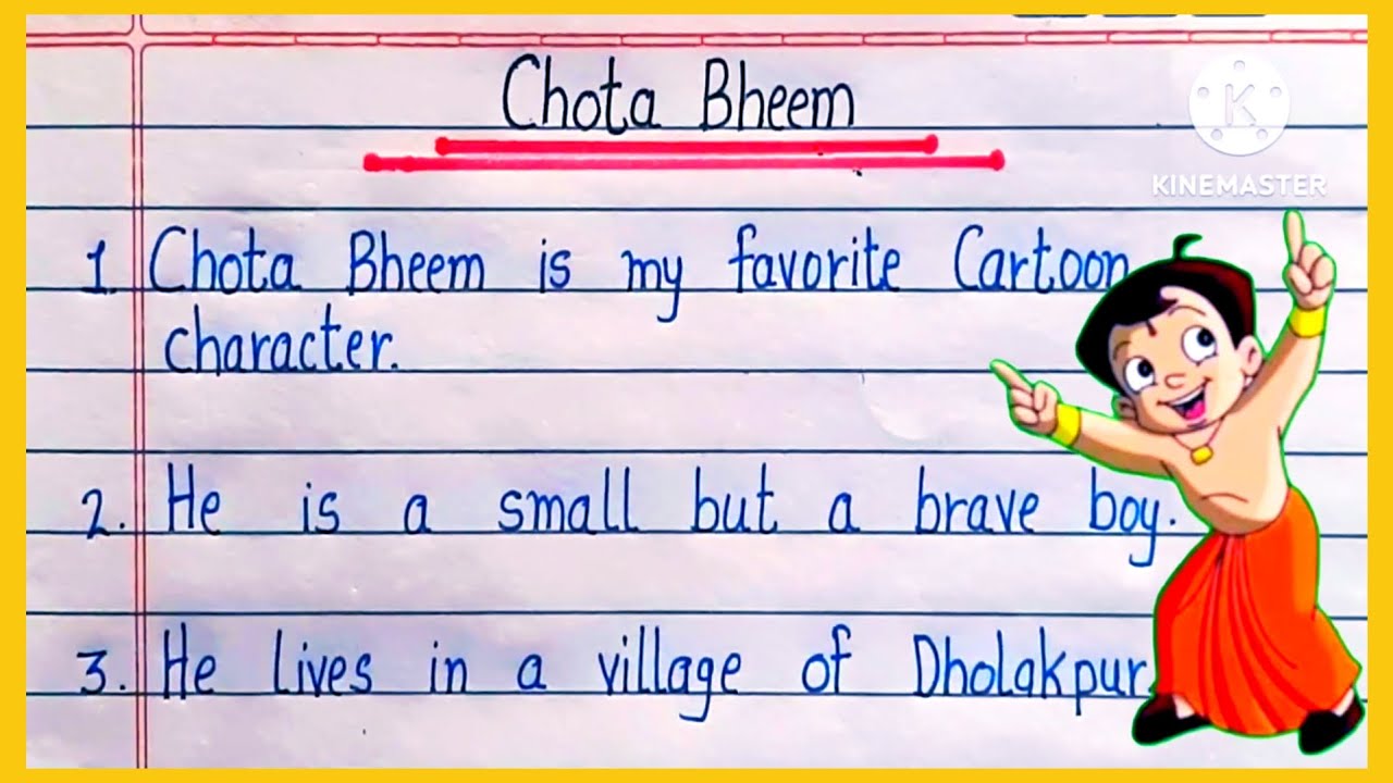 10 lines on Chota Bheem in English/My favourite cartoon character Essay ...