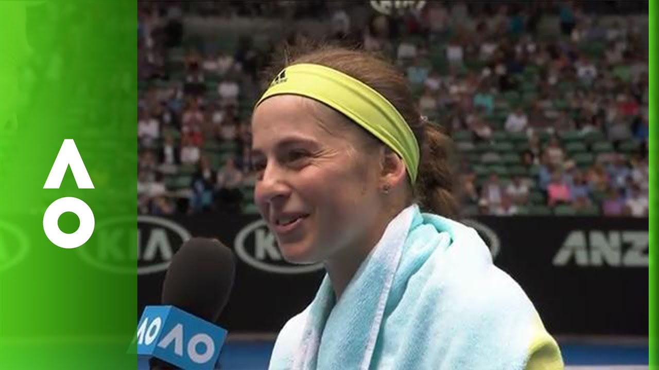 Jelena Ostapenko on court interview (1R) | Australian Open 2018 - YouTube