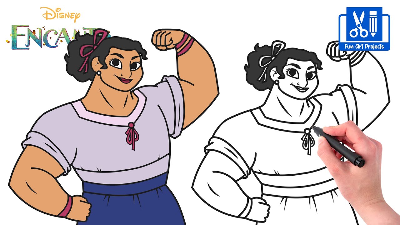 How To Draw Luisa Madrigal | Como dibujar a LUISA MADRIGAL de ENCANTO ...