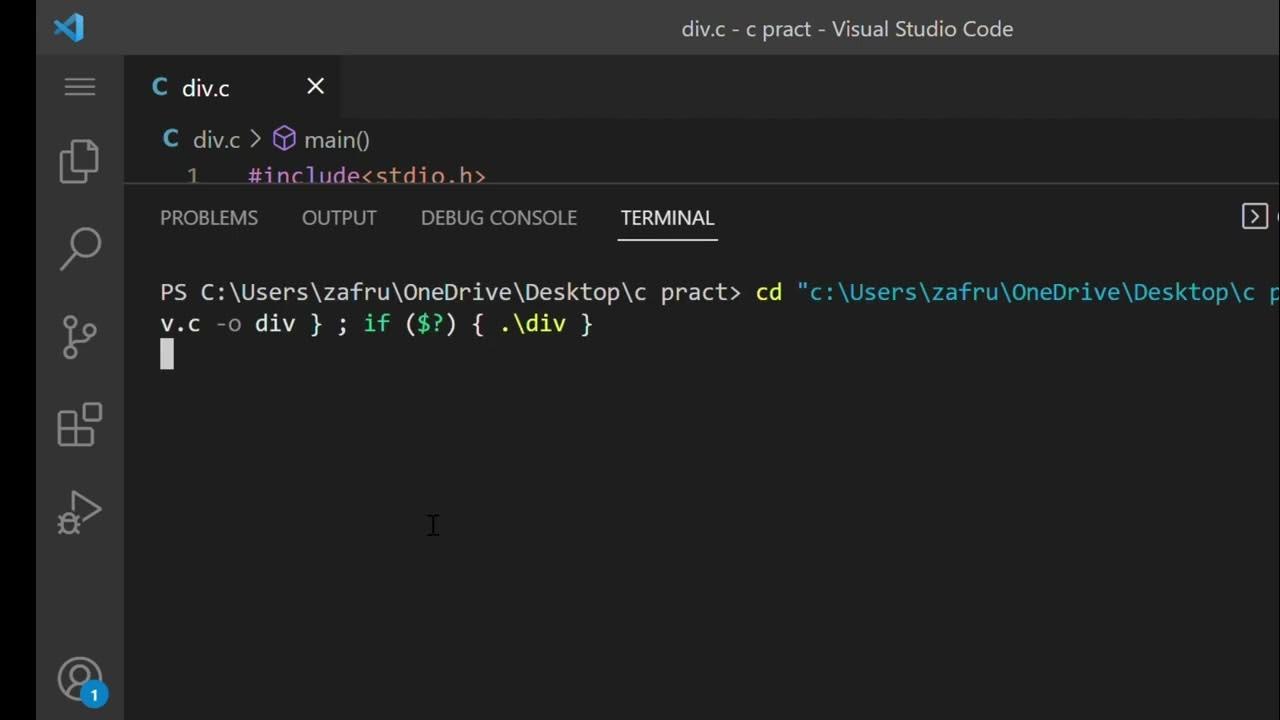 WAP to print the division of two numbers given by user in 'C' language ...