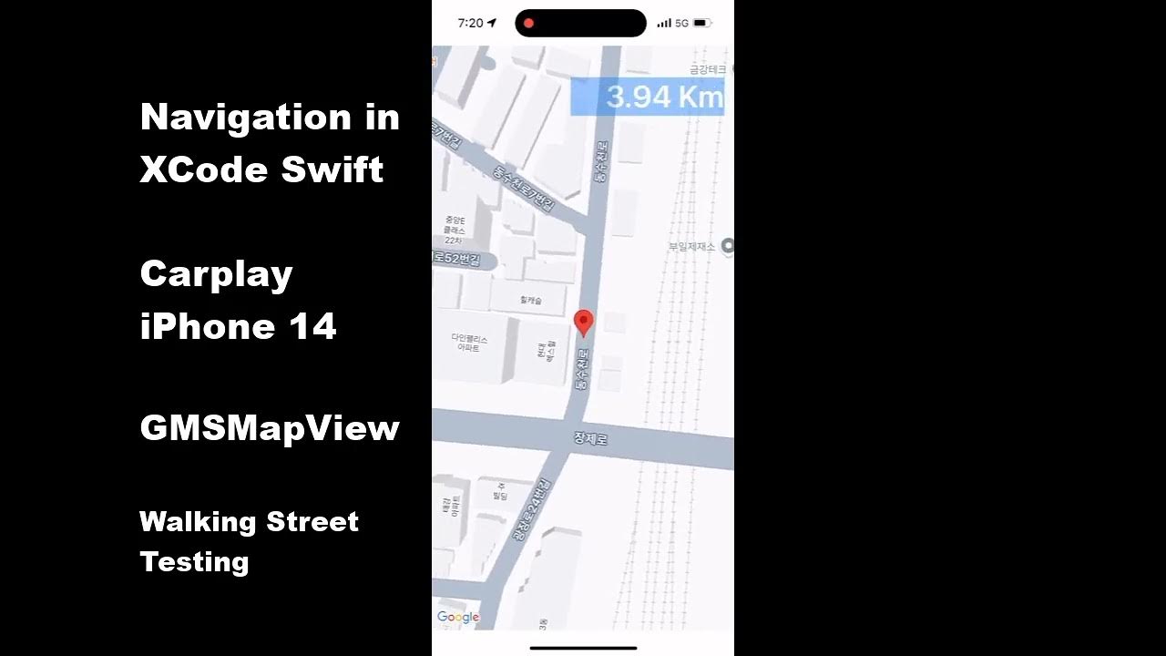 XCode iOS Swift Carplay Navigation with GoogleMAP - YouTube