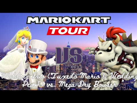 Mario Kart Tour- Wedding Duo (Tuxedo Mario & Wedding Peach) VS Mega Dry ...