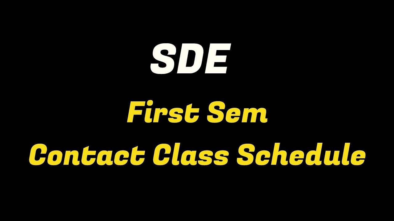 First Sem Contact class Schedule #calicutuniversity - YouTube