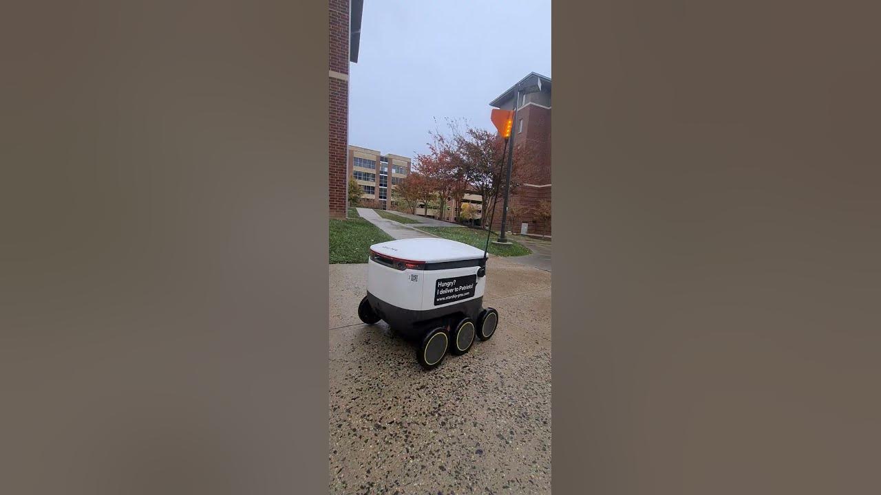 Cute robot avoids me - YouTube