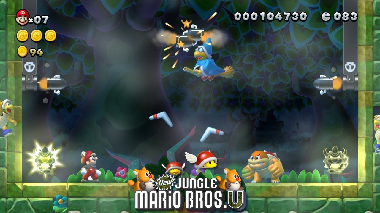 New Jungle Mario Bros. U #1 Walkthrough 100% - YouTube