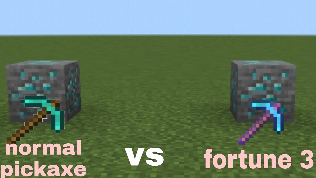 How efficient fortune 3 pickaxe ? Minecraft pocket edition experiment # ...