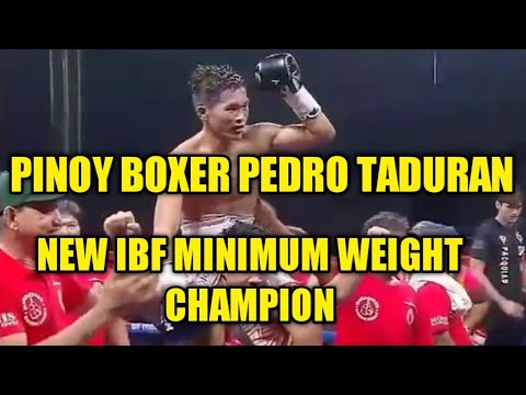 Pinoy boxer Pedro Taduran bagong IBF Minimum weight champion. - YouTube