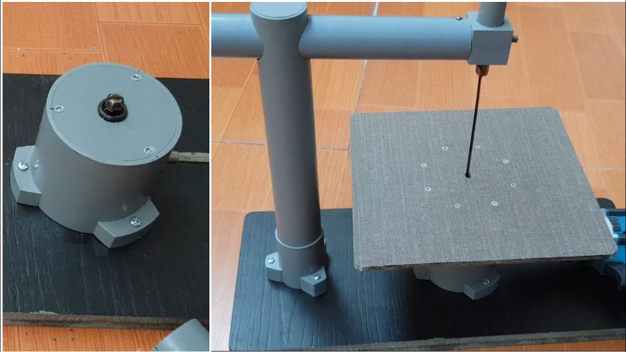 Homemade jig saw from PVC plastic - YouTube