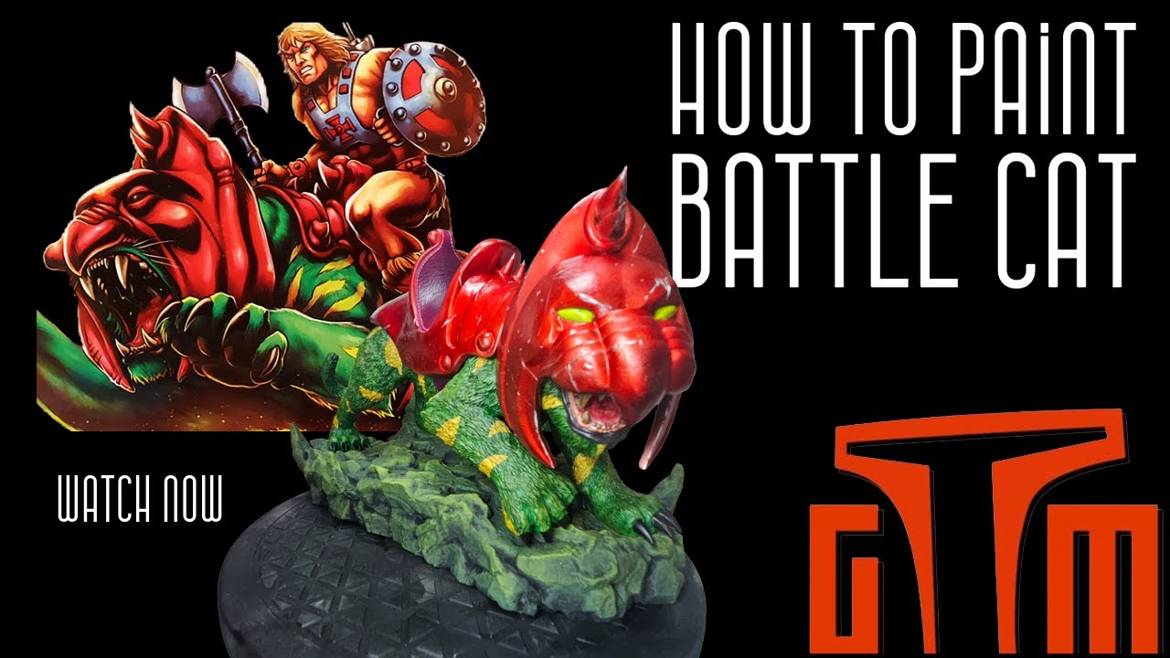 How to paint Battle Cat from He-Man - YouTube
