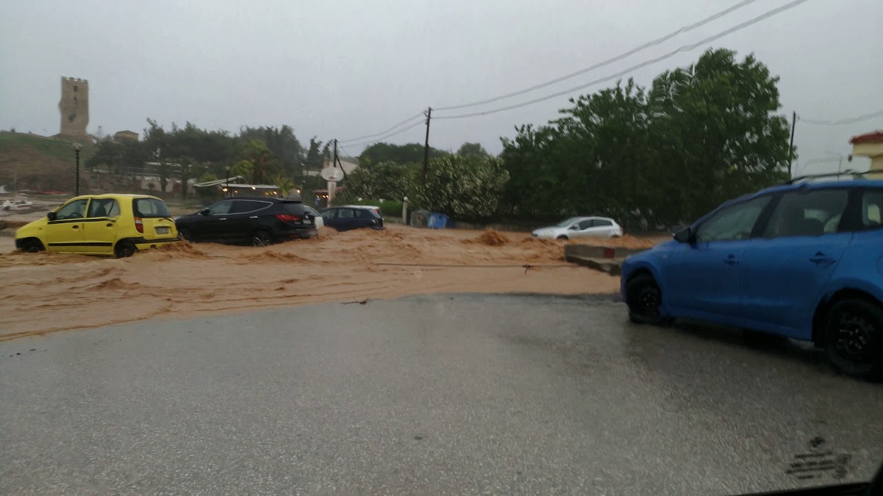 Flash floods in Halkidiki, Greece - YouTube