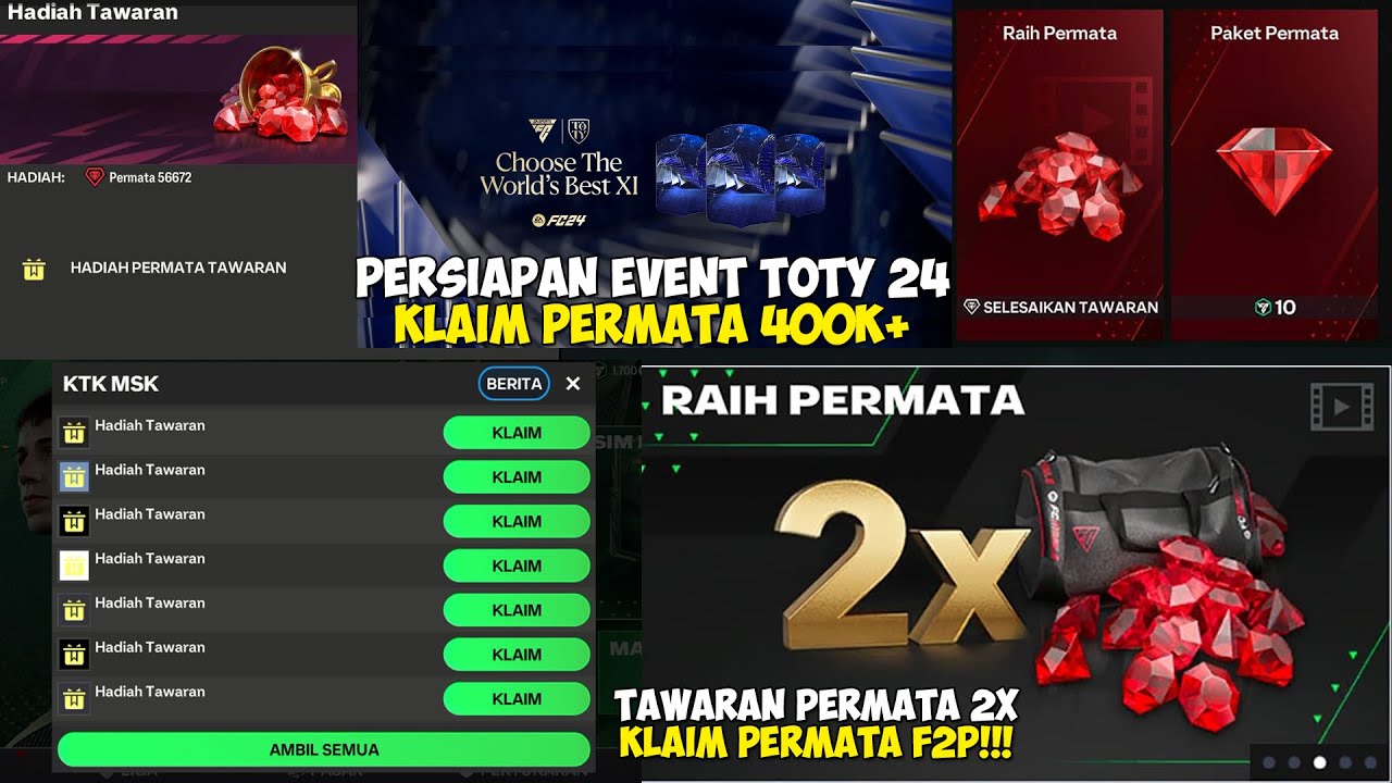 KLAIM 400K PERMATA GRATIS!! PERSIAPAN GACHA BRUTAL DI EVENT TEAM OF THE ...