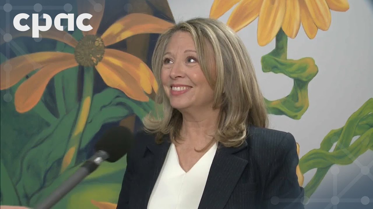 Ontario NDP Leader Marit Stiles speaks with reporters in Hamilton ...