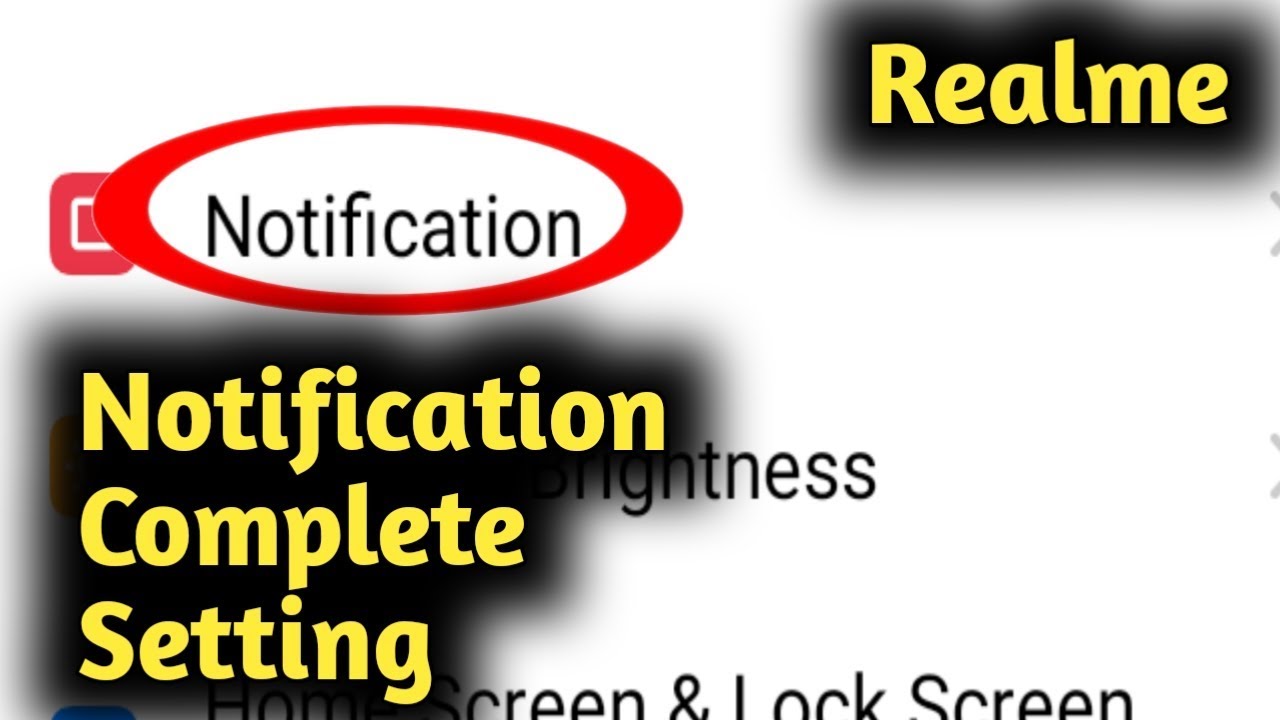 Realme Notification Complete Setting - YouTube