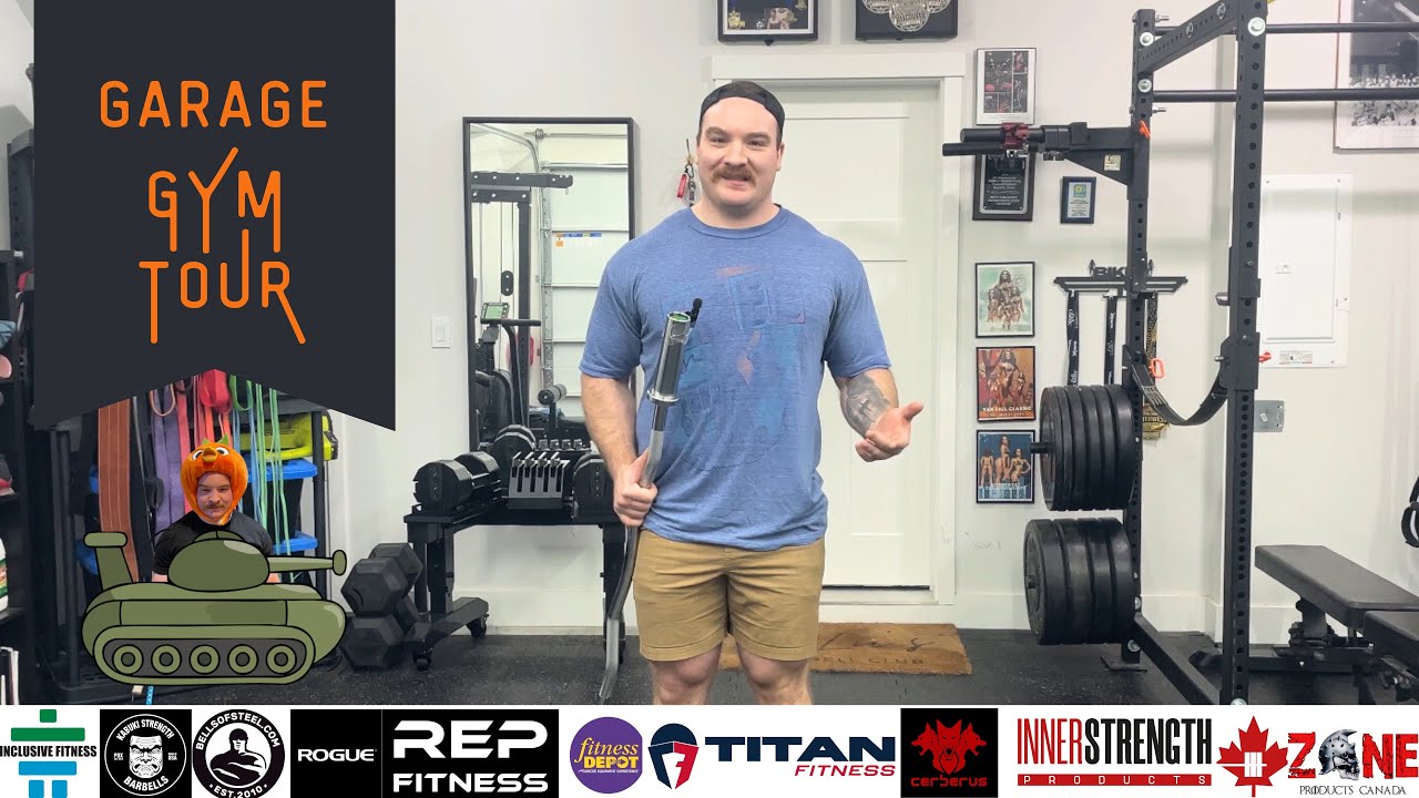 Strongman + Bodybuilding Garage Gym Tour | Rep Fitness, Rogue, Kabuki ...