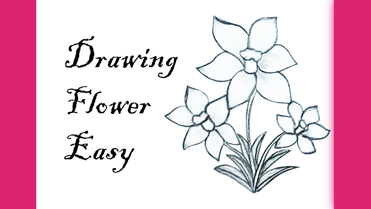 Learn How to draw Flower Very Easy | Mano Drawing Tips - YouTube
