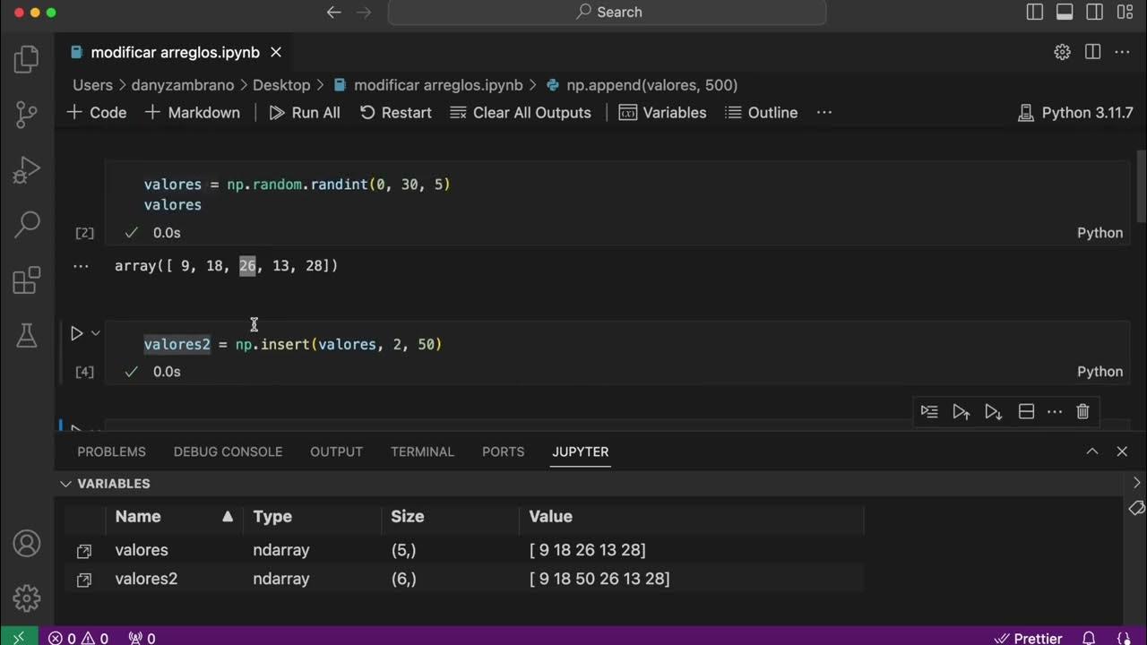 5.9. Python | Numpy - Modificar arreglos #python - YouTube