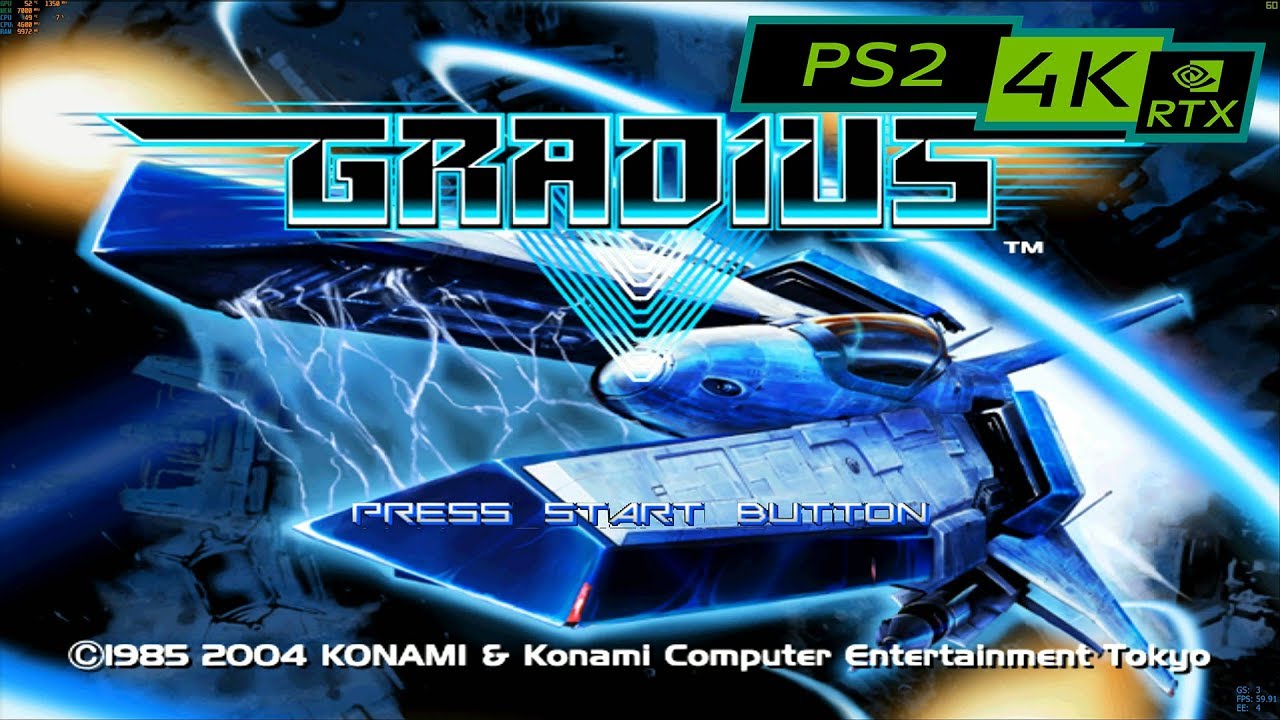 GRADIUS V / 4K PS2 emulator PCSX2 / RTX 2080ti - YouTube