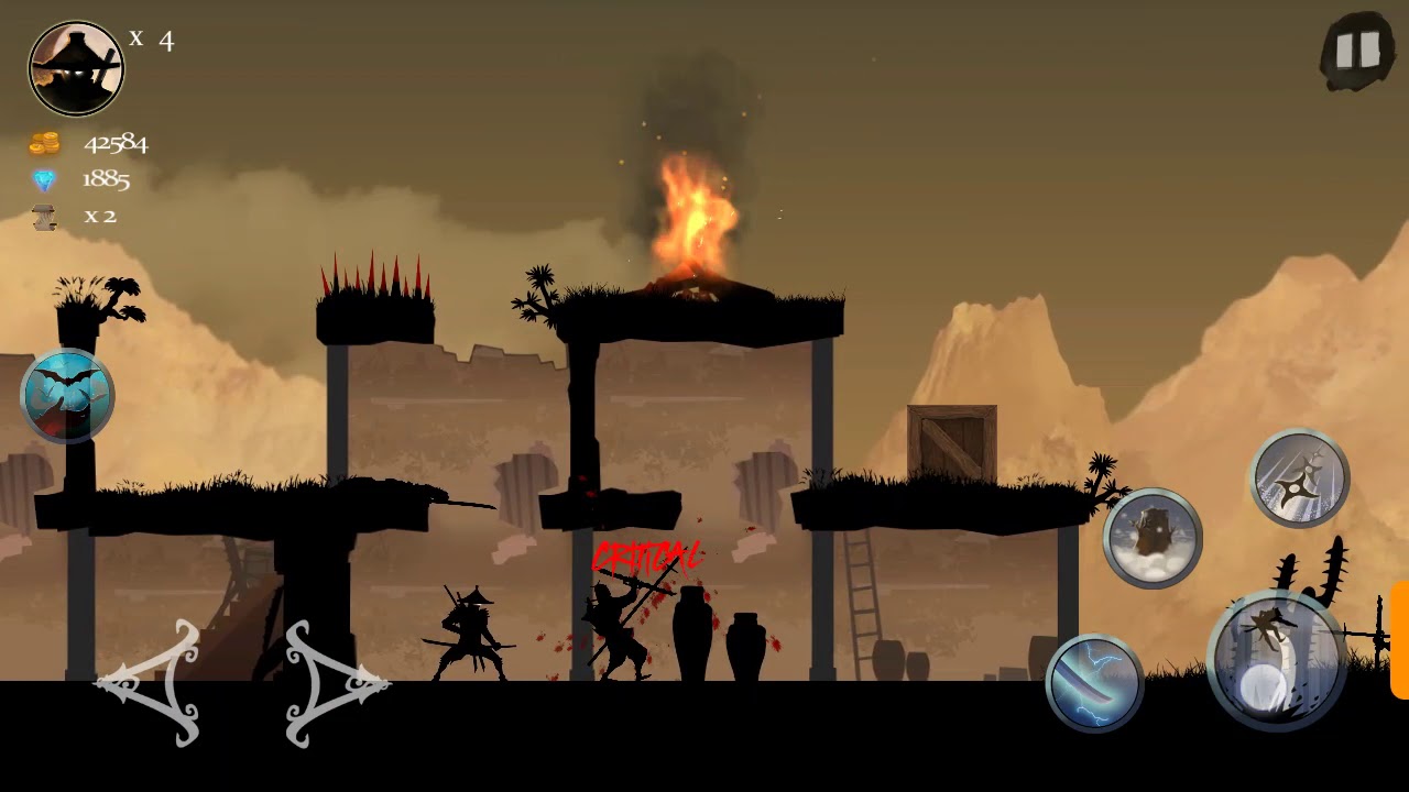 Ninja arashi chapter 3 level 1-4 full gameplay - YouTube