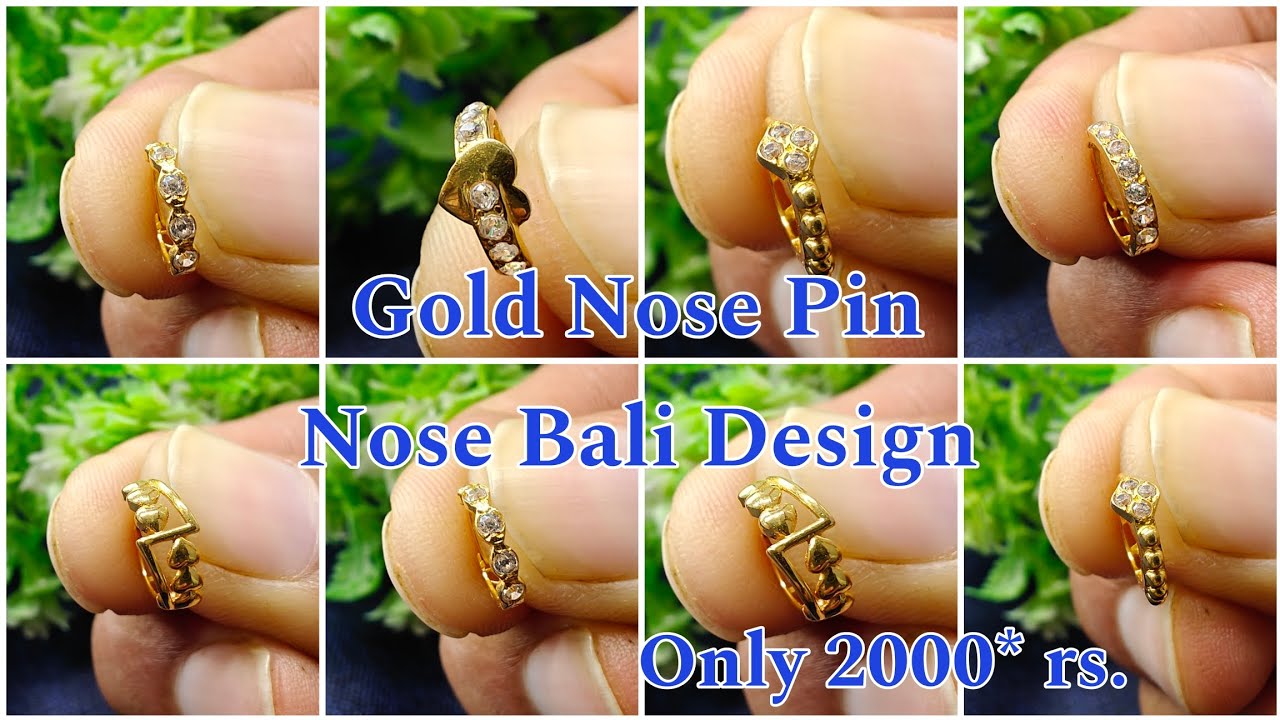 Latest gold nose ring design with price | सोने की नथुनी की डिज़ाइन ...