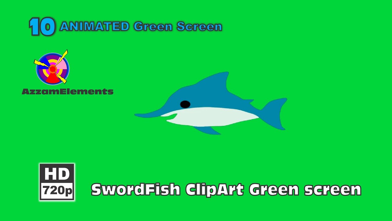 SwordFish Clip Art Green Screen | Chroma Key - YouTube