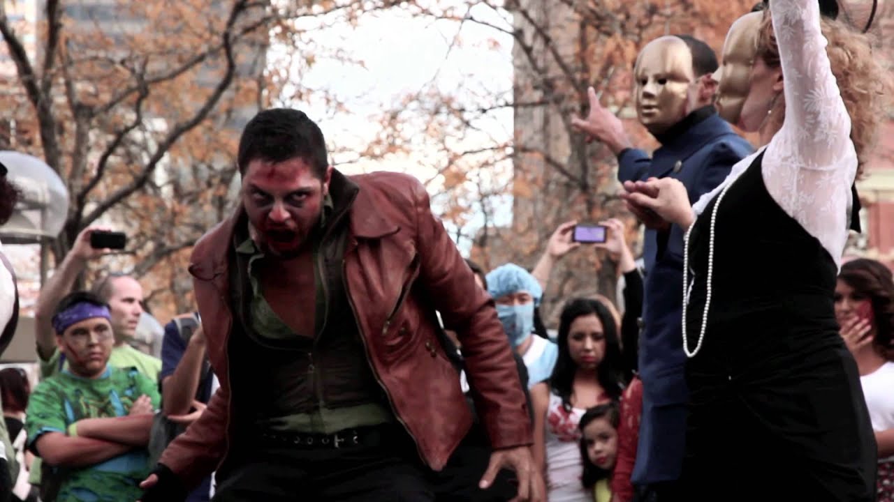 Melonlight's Zombie Flash Mob at the Denver Crawl - YouTube