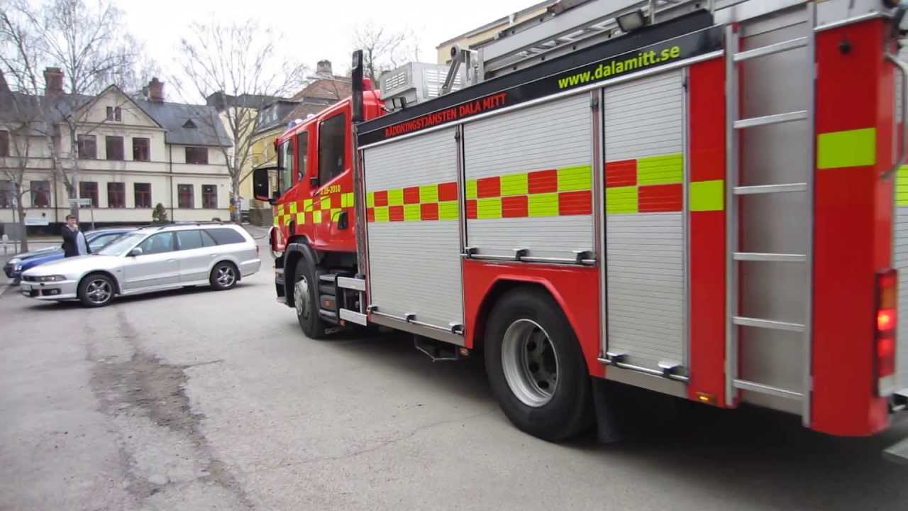 Brandkåren rycker ut / Fire brigade in Sweden. - YouTube