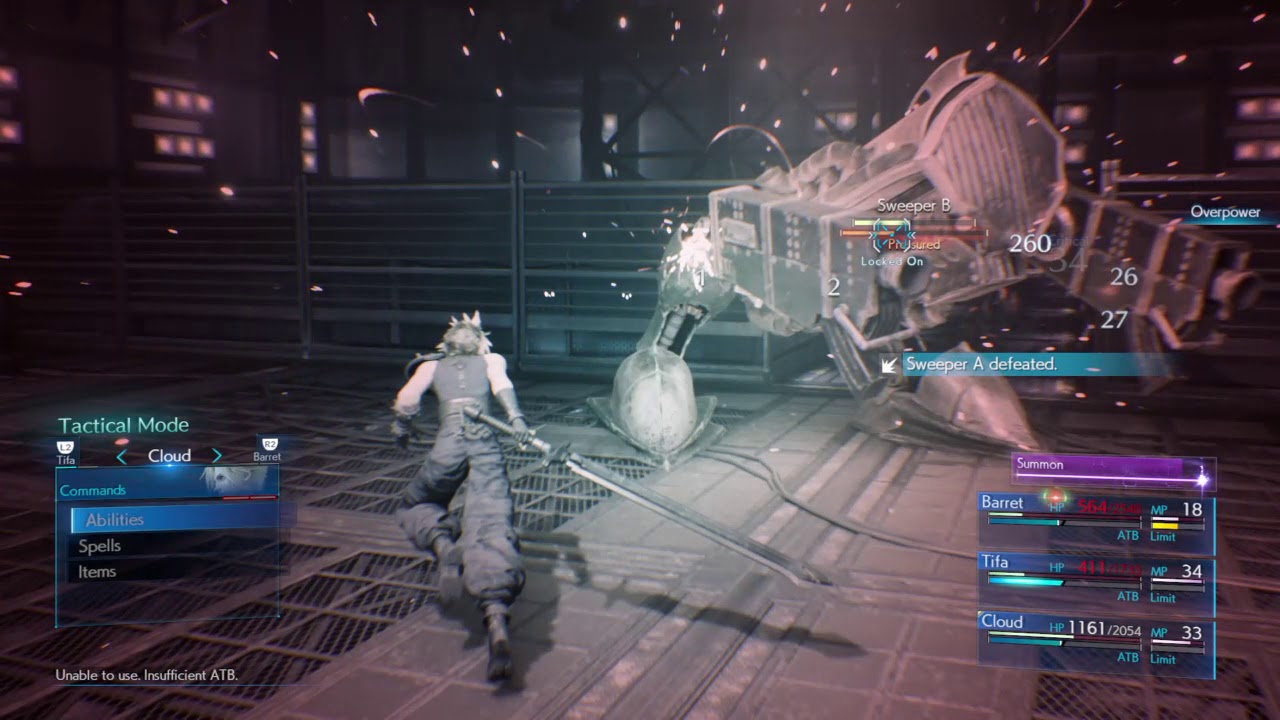 FINAL FANTASY VII REMAKE Fighting Sweepers - YouTube