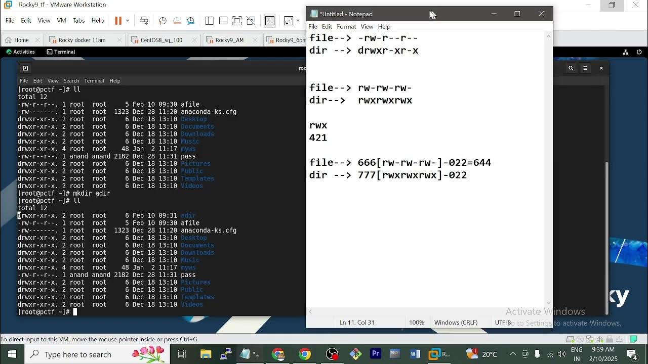 Linux class 5 chgrp chown chmod - YouTube