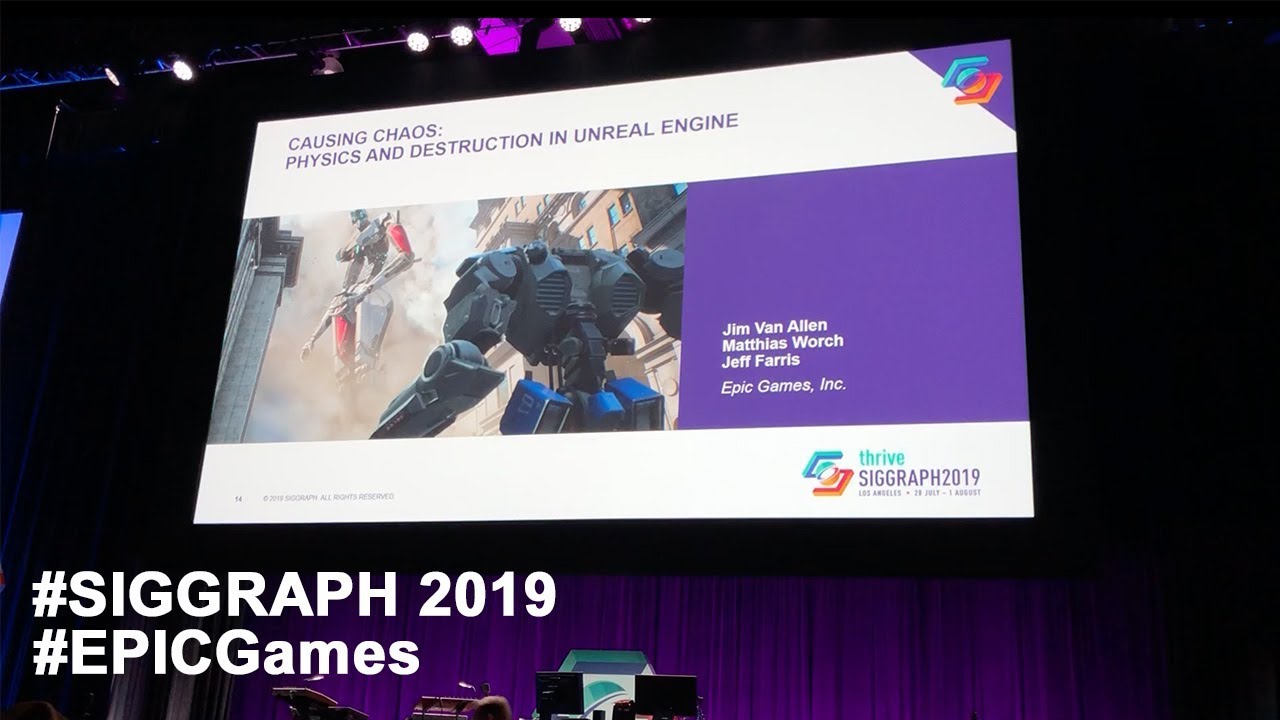 SIGGRAPH Real Time Live Epic Games Causing Chaos Behind The Scenes - YouTube