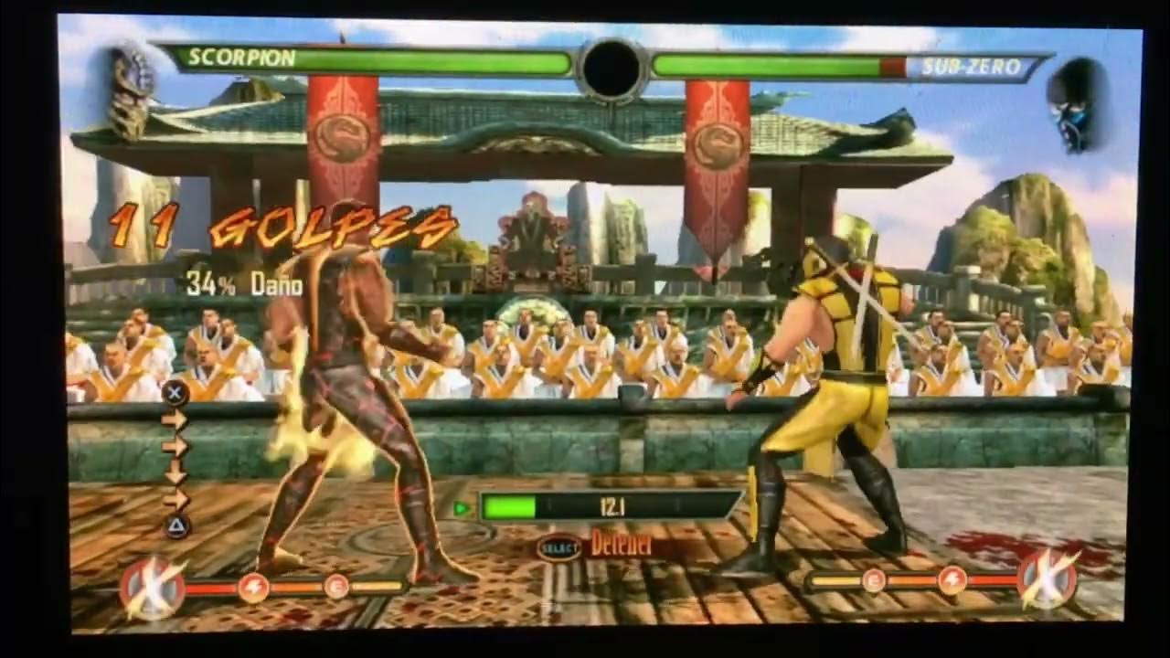 Combos de Scorpion (MK3) sin barras Mortal Kombat 9 en PS Vita - YouTube