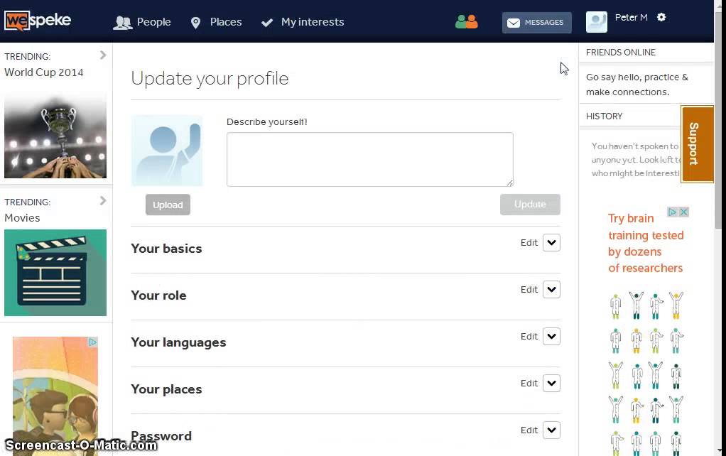 2 Logging in and creating the profile - YouTube