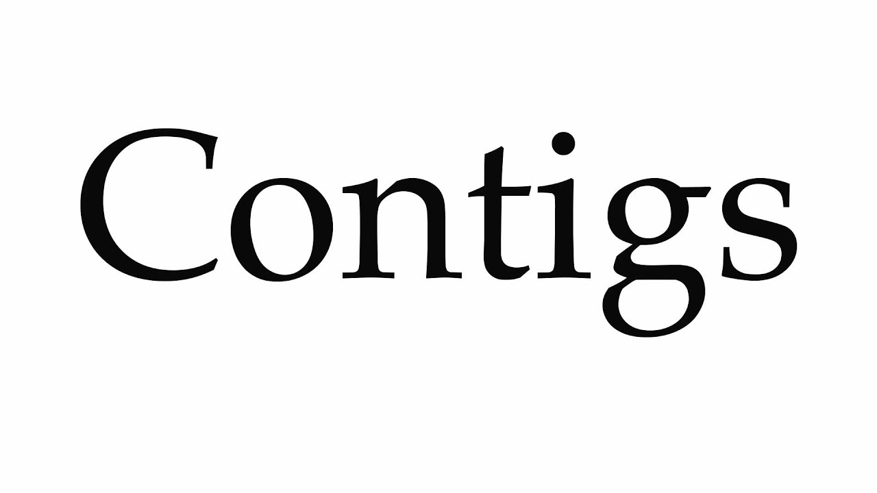 How to Pronounce Contigs - YouTube