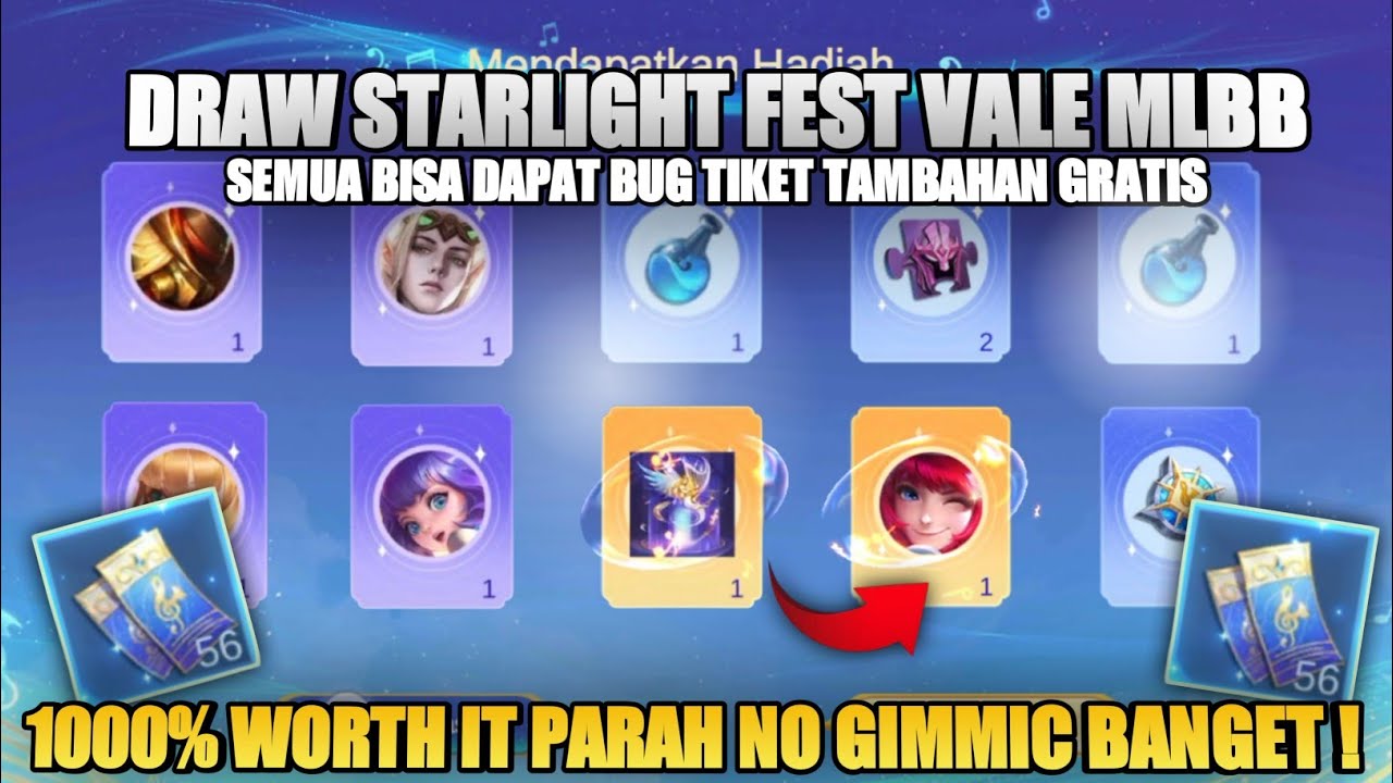 BUG TIKET TAMBAHAN?!! Hadiah Draw Starlight Fest Vale Modal Tiket ...