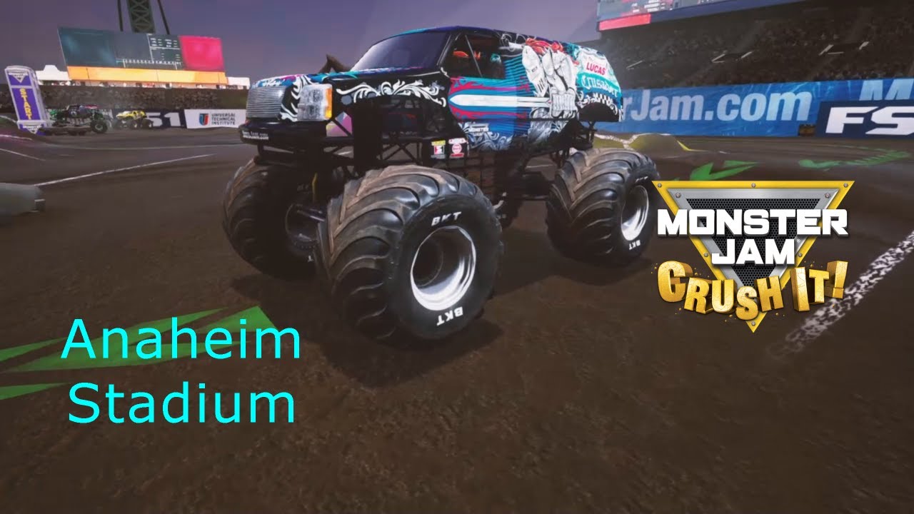 Monster Jam Crush It: Anaheim Stadium - YouTube