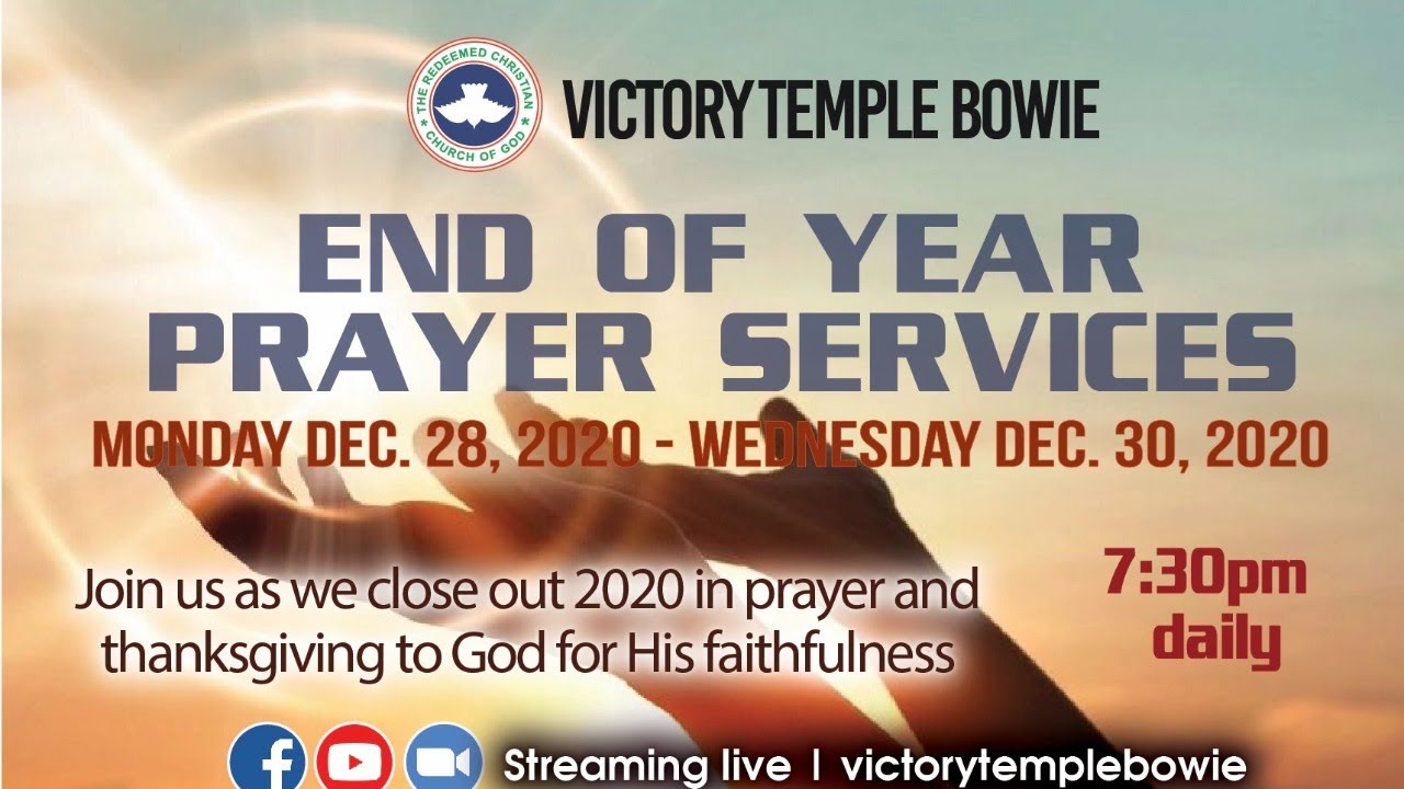 End of the Year Prayer Service | Tuesday Dec 29th - YouTube