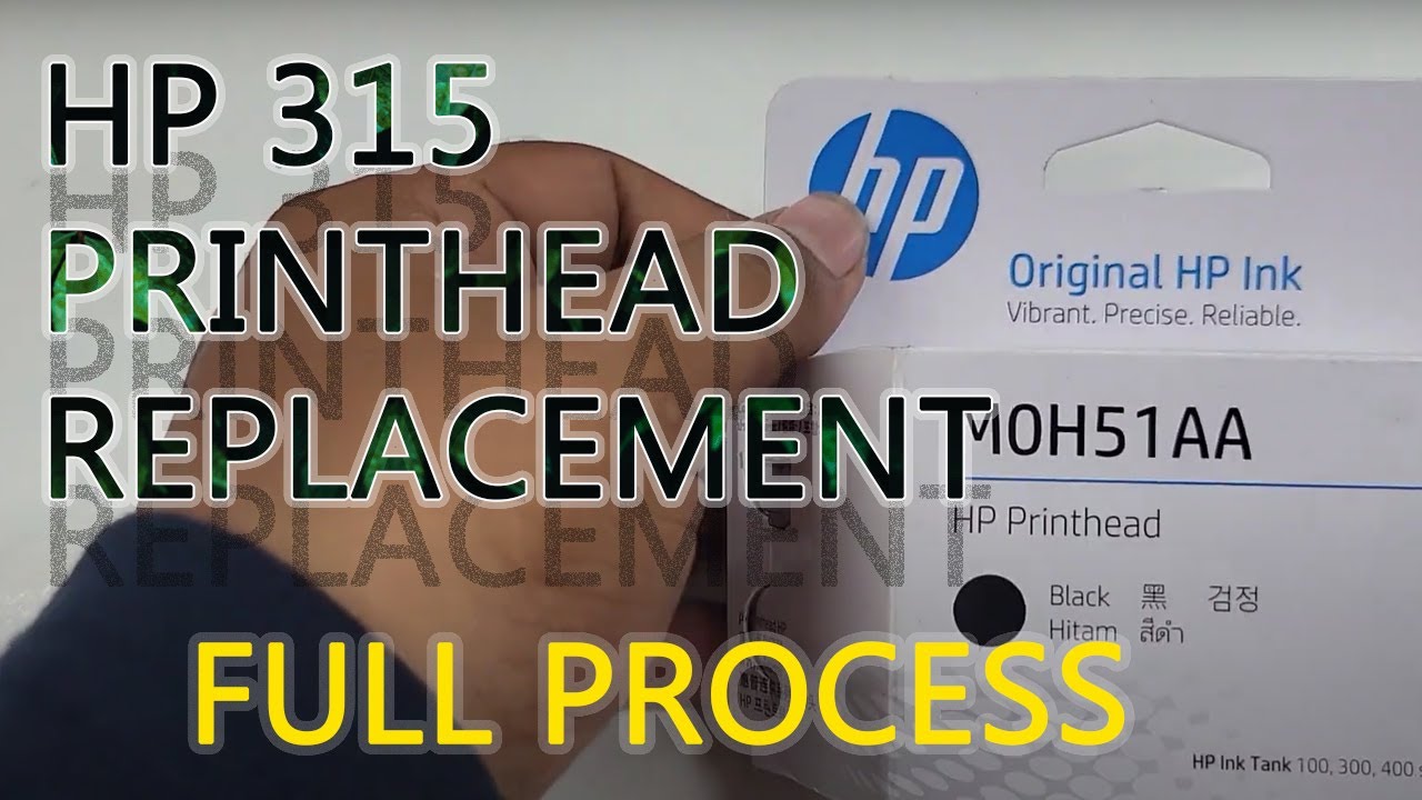 HP 315 print head installation process || hp printer || print head ...