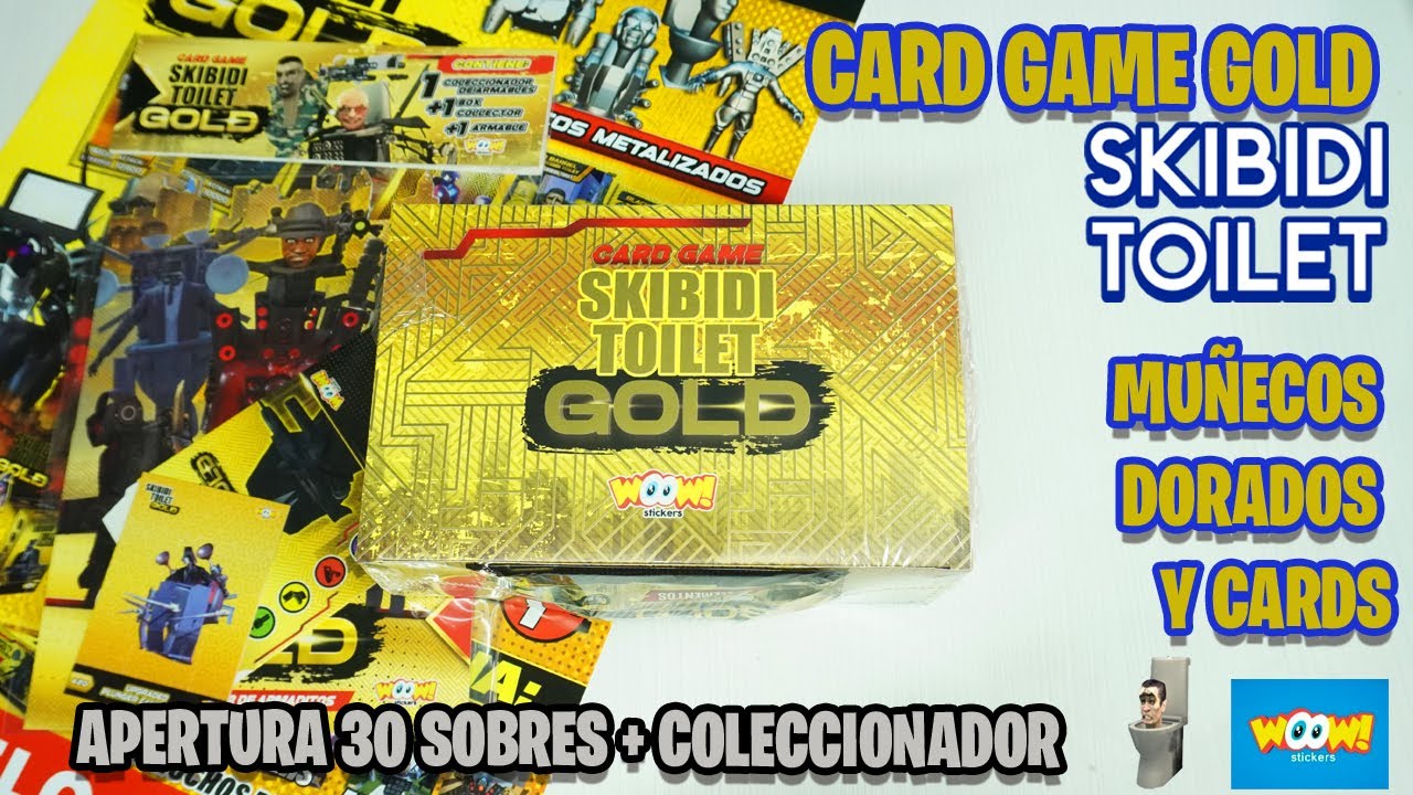 SKIBIDI TOILET CARDS GOLD 2023: APERTURA 20 SOBRES + CARDS + MUÑECOS de ...