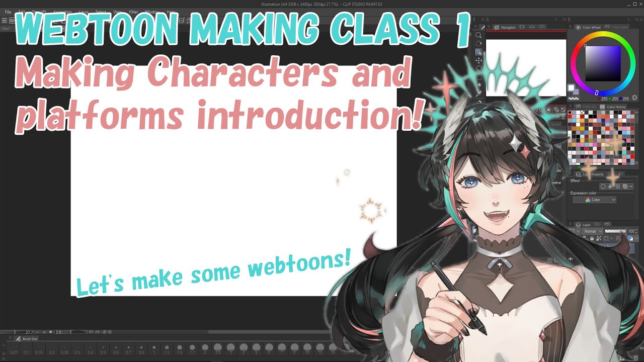 [WEBTOON MAKING CLASS] Class 1: Making Characters and Platforms ...