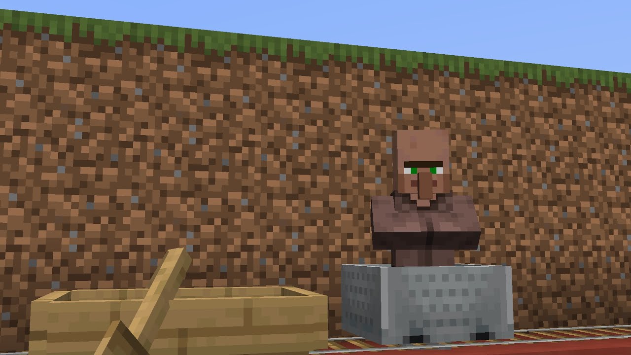 How to move villagers quickly without powered rails. - YouTube