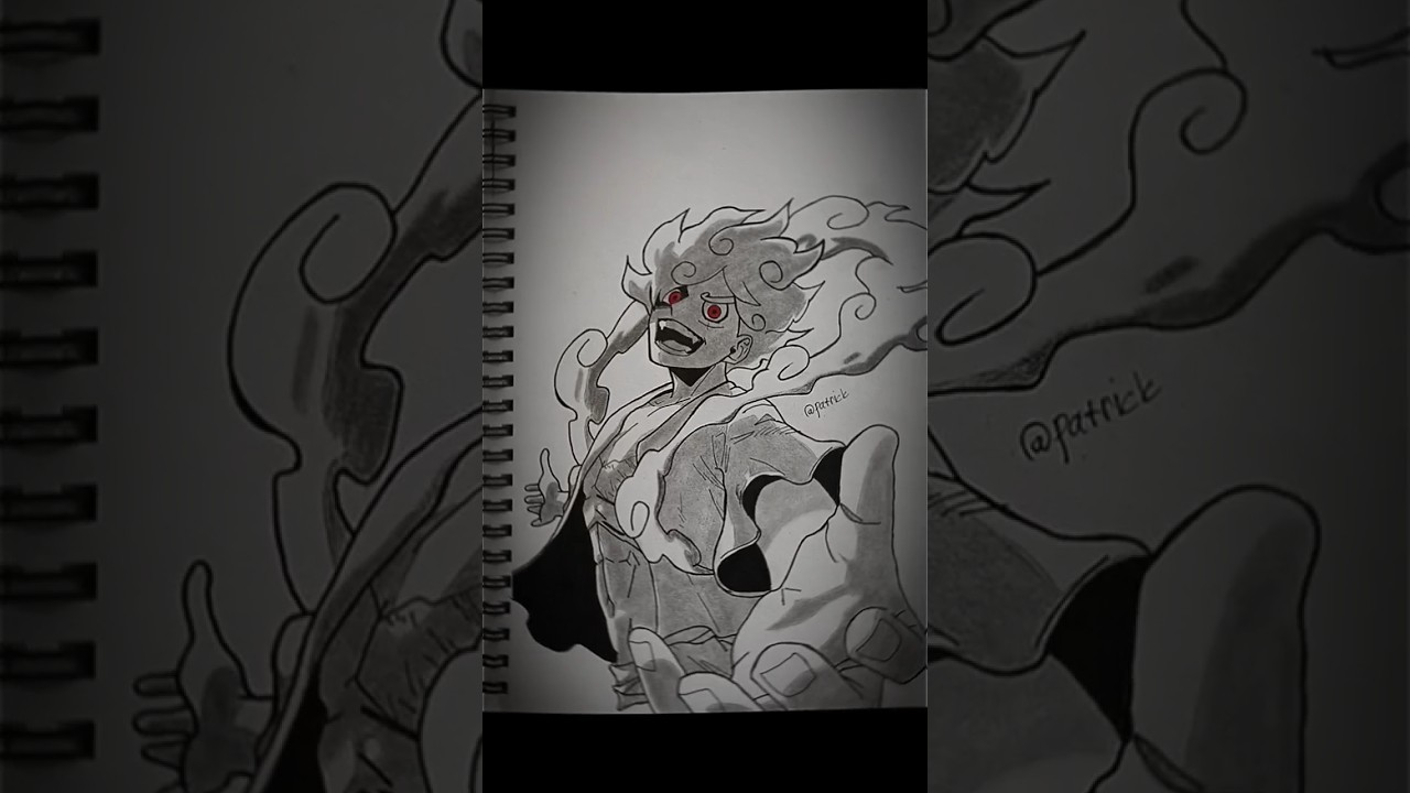 Luffy gear 5 drawing - YouTube